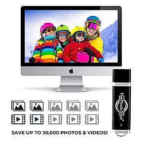 ThePhotoStick 128GB - usb, Easy, One Click Photo and Video Backup