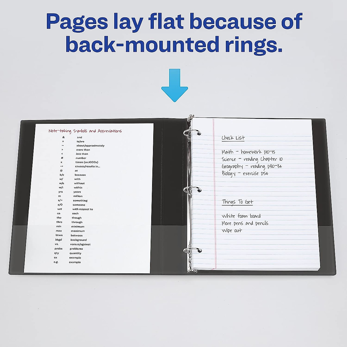 Avery 06400 Durable Binder, 1-Inch Round Rings, 8.5 x 14 Legal Size, Black, 1/EA