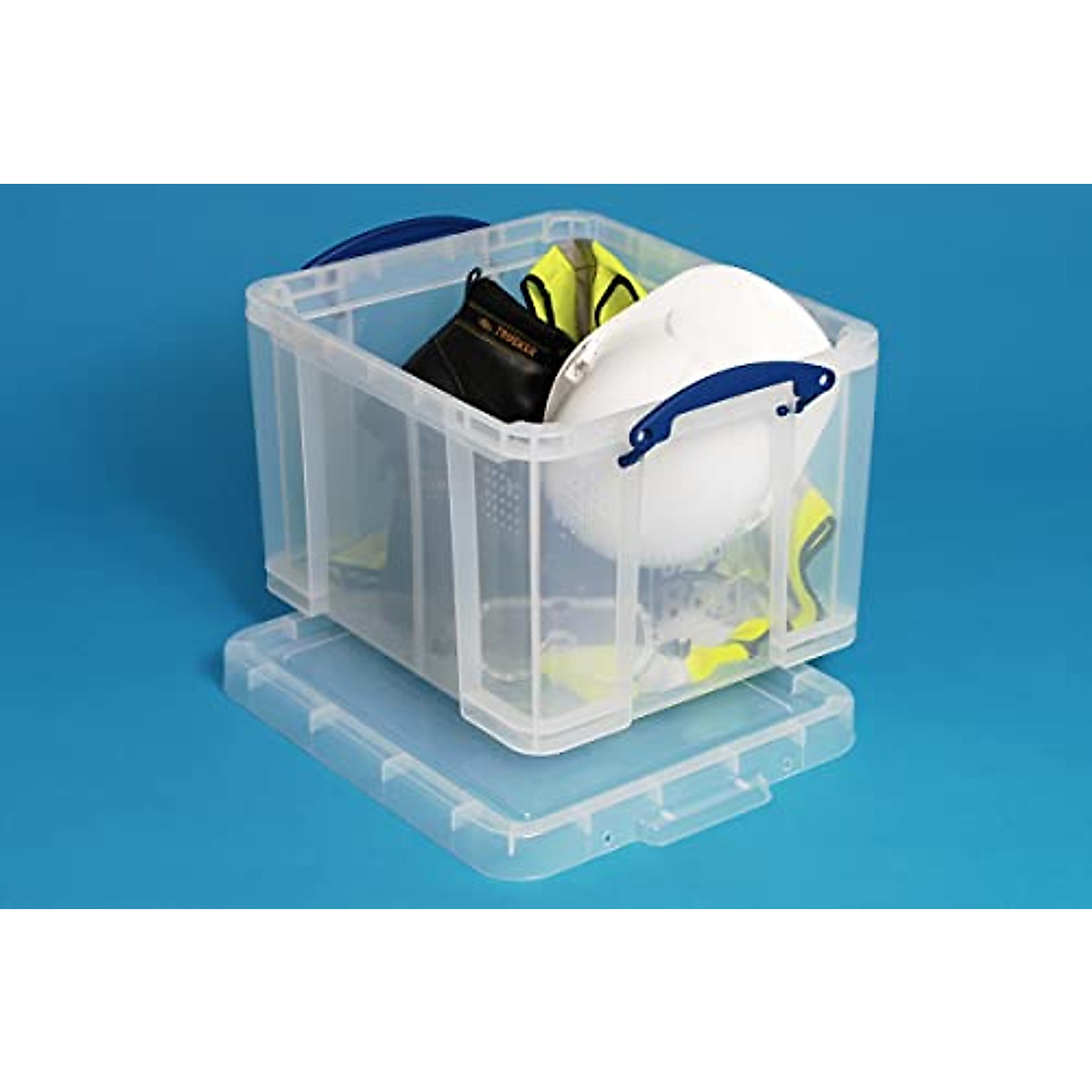 Really Useful Storage Box 35 Litre Clear with 2 x Large Dividers