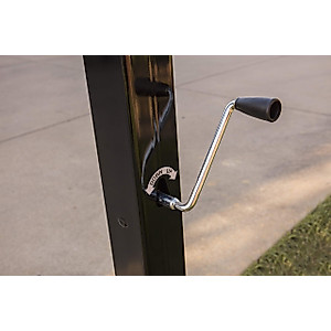 Goalsetter Contender In Ground Adjustable Basketball System with 54-Inch Glass Backboard and Flex Rim, Black (SS44554G3W)