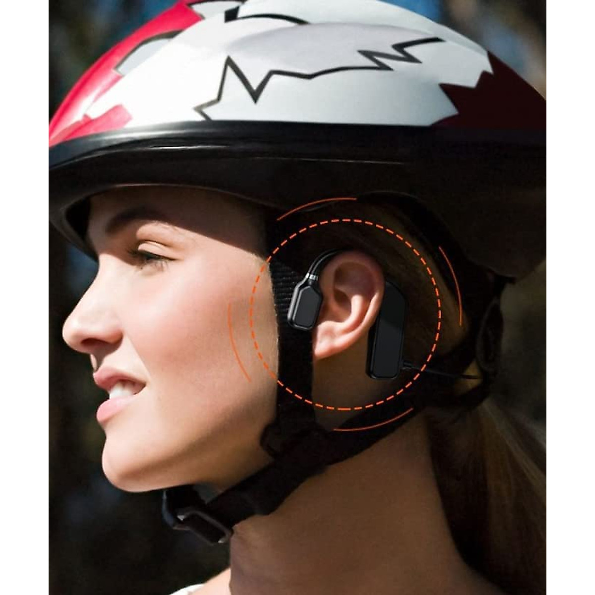 Wireless Open-Ear Bone Conduction Headphones for Kids, Sports, Outdoor Activities, Children, Built-in Microphone, Sweat Splash Proof Ear-Care Headsets Hearing Protection for School Tablet