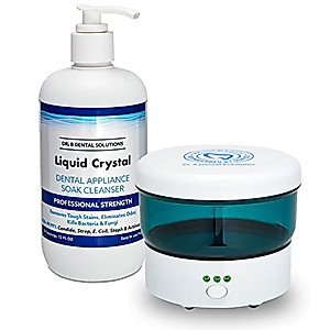 Dr. B Dental Solutions Ultrasonic Cleaner, High Frequency Wave Cleaning Machine for Dentures, Nightguards, Retainers, Aligners, and Sleep Apnea Devices