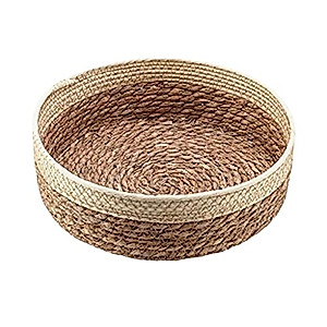 ＫＬＫＣＭＳ Multipurpose Small Storage Baskets Decorative Organizer Sundries Storage Bins for, Beige and Brown M