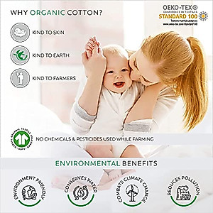 Purity Home 300 Thread Count Organic 100% Cotton Percale Sheet Set, Full White with Elasticized Deep Pockets Eco-Friendly & Breathable, Cooling Bed Sheets, 4 Piece Bedding Sheets Full Size Bed