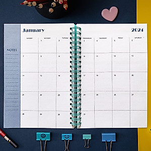 Planner 2024-2025 - Daily Planner 2024-2025 from April 2024 to June 2025,15 Month Planners 2024-2025 for Women, 5.2" x 7.5", Spiral Binding, Premium Thick Paper, Green