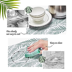 Jersow Shelf Liner Non Slip, Non Adhesive Drawer Liner, Waterproof Shelf Liners for Kitchen Cabinets, Drawer, Fridge, Wire Shelving, Pantry, Under Sink, Bathroom-12 X 20FT, Heavy Duty(Green)