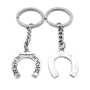 100 Pieces Keyring Keychain Wholesale Suppliers Jewelry Clasps XX8R9H Horseshoe Horse Hoof