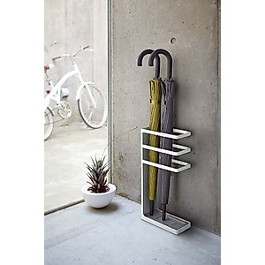 YAMAZAKI Home Freestanding Holder Canes/Walking Sticks | Steel | Umbrella Stand, One Size, White