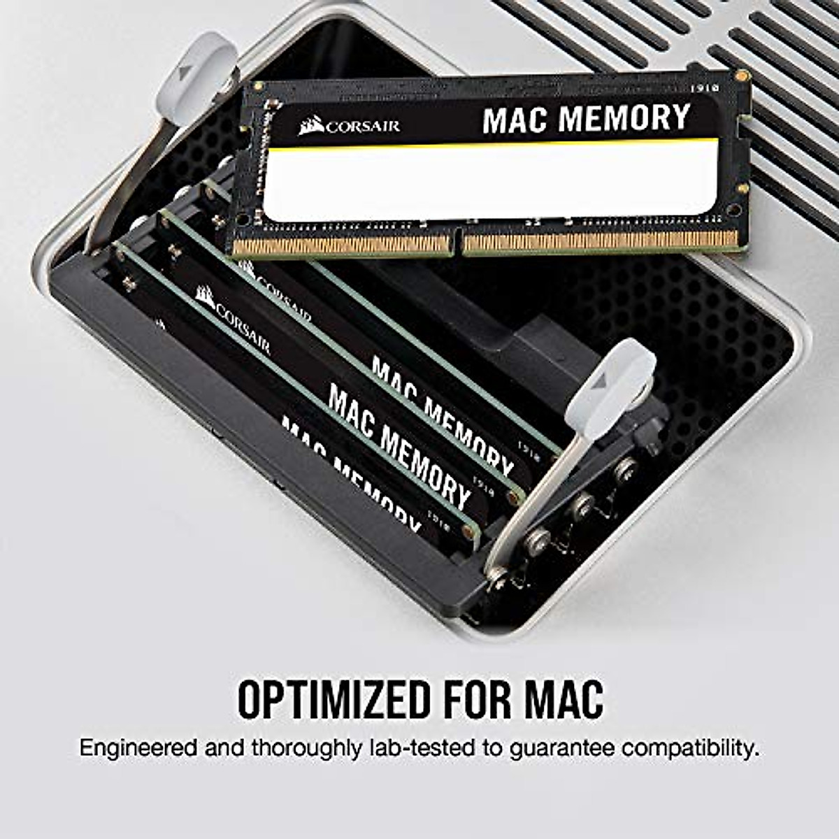 Corsair CMSA8GX3M2A1066C7 Apple 8 GB Dual Channel Kit DDR3 1066 (PC3 8500) 204-Pin DDR3 Laptop SO-DIMM Memory 1.5V, Beige