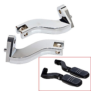 CNC Cut Passenger Rear Foot Peg Mount Kits For Harley Touring FLHT FLHR FLTR FLHX 1993-2018(Replaces HD# 50198-97B) (Chrome)
