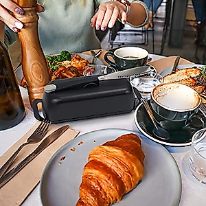 Butter Dish with Lid and Stainless Steel Knife, Light Butter Keeper, TBSP Cutting Measuring Lines Dishes, Easy Scoop, No Mess Lids, Perfect for East West Coast Butter (Black)