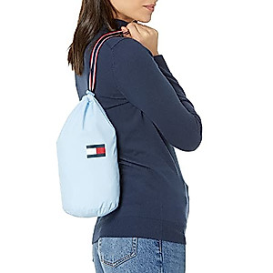 Tommy Hilfiger Women Quilted Hooded Solid, Cerulean, Medium