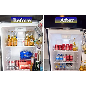 Drink Dispenser for Fridge,Automatic Pusher Glide Soda Can Dispenser for Refrigerator and Adjustable Width - Storage 25 Cans