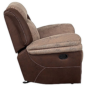 Homelegance Chai 91" Microfiber Double Reclining Sofa (Manual), Brown