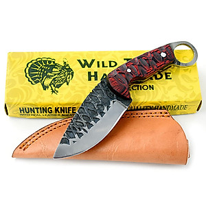 Wild Turkey Handmade Heavy Duty High Carbon Fixed Blade Hunting Knife