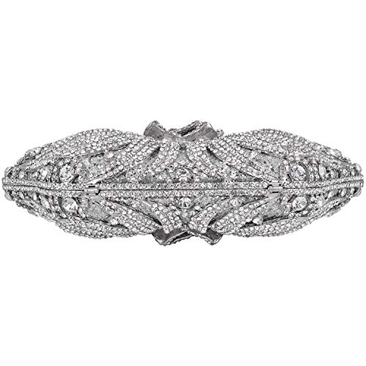 MOSSMON Formal 3D Flower Rhinestone Crystal Clutch Evening Wedding Bag For Women