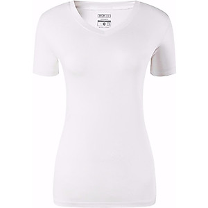 Sportides Women's Sport Tee Shirt Tshirt T-Shirt Short Sleeve Golf Tennis Badminton Bowling SWT240 White S