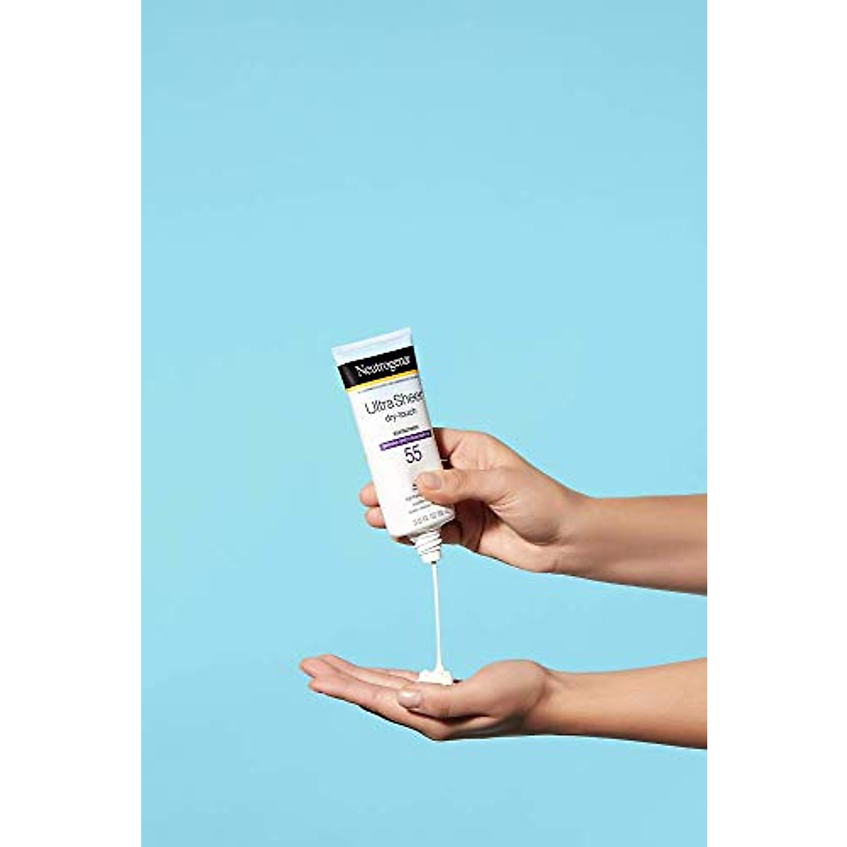 Neutrogena Ultra Sheer Dry-Touch Sunscreen Lotion, Broad Spectrum SPF 55 UVA/UVB Protection, Light, Water Resistant, Non-Comedogenic & Non-Greasy, Travel Size, 3 fl. Oz