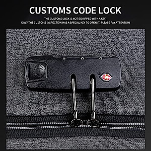 JohnMojie 17" Gaming Laptop Backpack Hard Shell Slim Student Backpack with Built-in USB Charging Port, External Password Lock (Dark Grey)