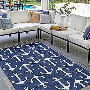 nuLOOM Despina Hand Hooked Indoor/Outdoor Accent Rug, 2' x 4', Navy