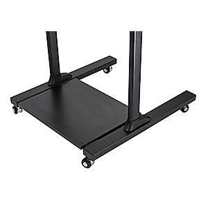 Mount-It Mobile Stand Up Desk / Height Adjustable Computer Work Station Rolling Presentation Cart With Monitor Arm (MI-7942B), Black