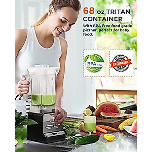 Syvio Blenders for Kitchen, Smoothie Blender 1450W with 4 Presets and 68 oz Tritan Container, Blender for Shakes and Smoothies, Crushing Ice, Frozen Fruits