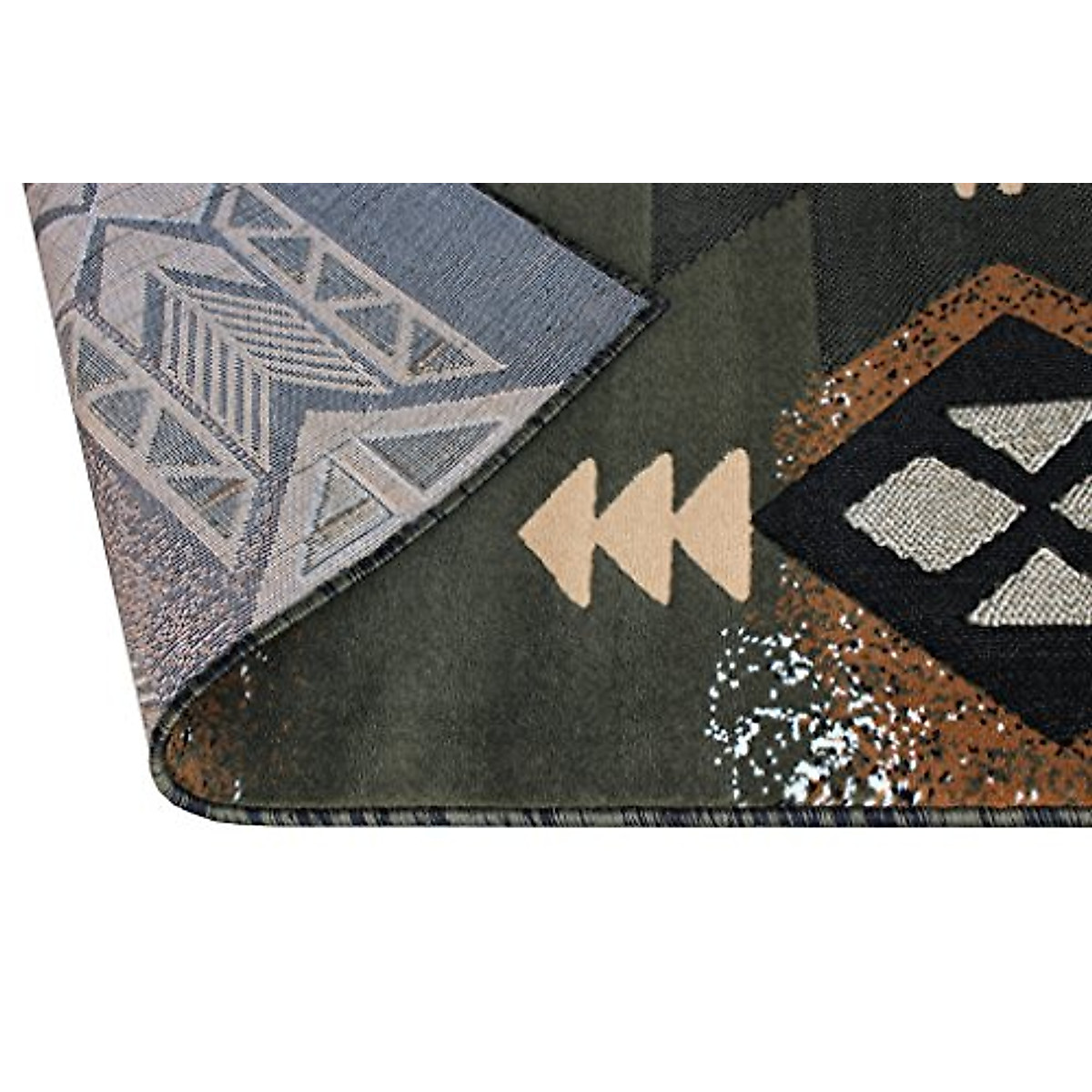 South West Native American Area Rug Design C318 Sage Green (5 Feet X 7 Feet)