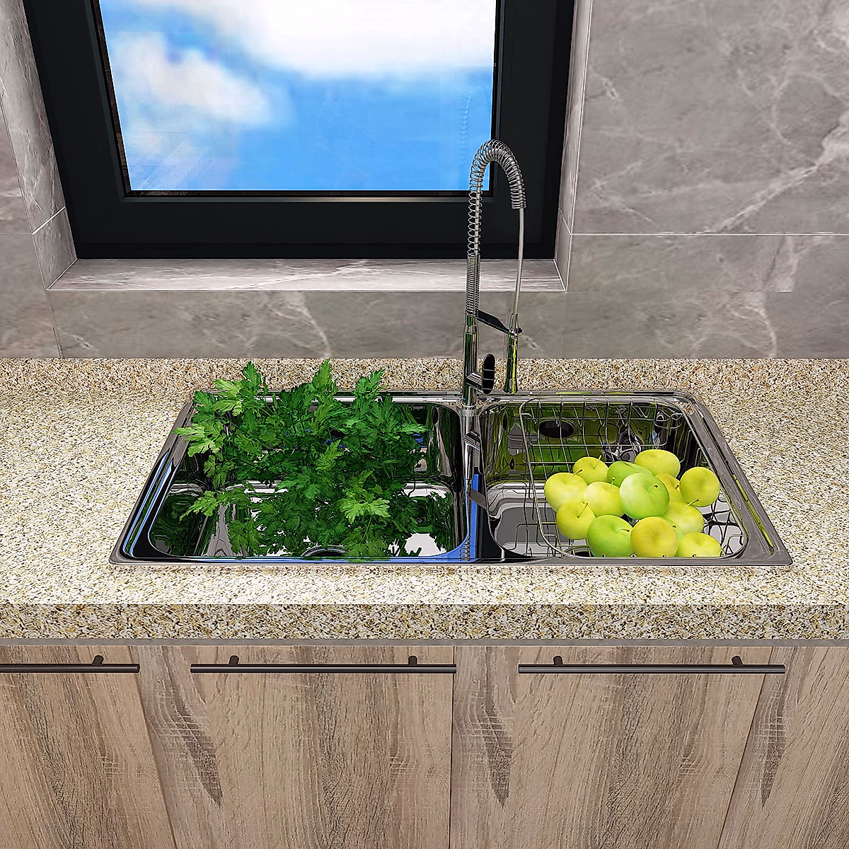 CHICHOME 472"x30" Granite Contact Paper Brown Terrazzo Contact Paper Peel and Stick Granite Countertops Marble Contact Paper Waterproof Self Adhesive Removable Vinyl for Bathroom Kitchen Countertop