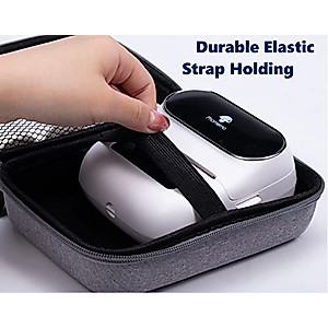 Phomemo Case 2023 Upgrade Version M110 M200 M221 Label Printer,M220 Thermal Label Maker, P3200 D1600 M04S Sticker Photo Printer Storage Holder Tape Paper Roll&USB Cable(Box Only)-Gray