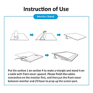 Gechic M505T / M505I Folding Sleeve(15A3) Stand, Smart Cover, Carrying case for Portable Monitor, Laptop, Anti-Scratch Screen Protection