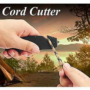 RoverTac Pocket Knife Tactical Knife Folding Camping Knife for Camping Hunting Fishing Hiking Emergency Survival Knife with Safety Lock G10 Handle Cord Cutter Glass Breaker Pocket Clip