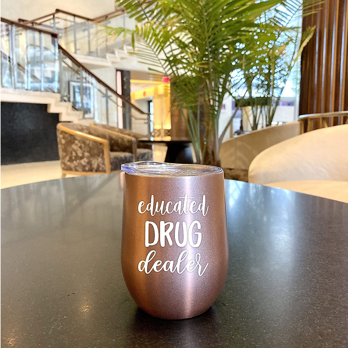 Pharmacist Gifts For Women - 12oz Pharmacy Tech Wine Glass Tumbler Cup- Funny Pharmacy Student Graduation Gift -Pharm School Acceptance Coffee Mug for her