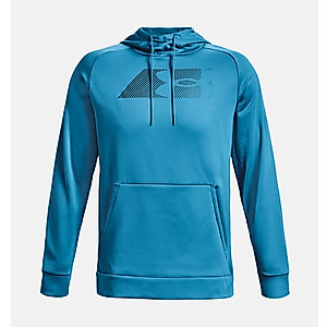 Under Armour Men's Armour Fleece Graphic Hoodie Pullover 1373404 (as1, alpha, m, regular, regular, Radar Blue/Black-422, Medium)