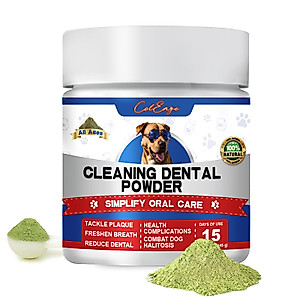 ColEaze Dog Teeth Cleaning Powder-Dog Dental Care and Bad Breath Treatment, Plaque Removal Herbal Dental Powder for Healthy Teeth & Gums for All Dogs