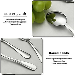 8 Piece Demitasse Espresso Spoons,4.7 Inches,Mini Coffee Spoons, 18/10 Stainless Steel Small Spoons for Dessert, Set of 8,Dishwasher Safe (Silver)