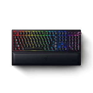 Razer BlackWidow V3 Pro Mechanical Wireless Gaming Keyboard: Green Mechanical Switches - Tactile & Clicky - Chroma RGB Lighting - Doubleshot ABS Keycaps - Transparent Switch Housing - Bluetooth/2.4GHz