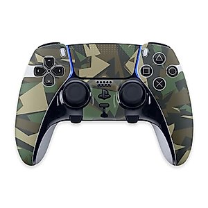 MightySkins Skin Compatible with PS5 DualSense Edge Controller - Polygonal Camo | Protective, Durable, and Unique Vinyl Decal wrap Cover | Easy to Apply & Change Styles | Made in The USA