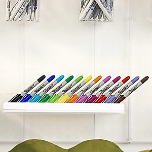 SHARPIE Brush Twin Permanent Markers, Brush Tip Marker and Ultra Fine Tip Marker, Assorted, 12 Count