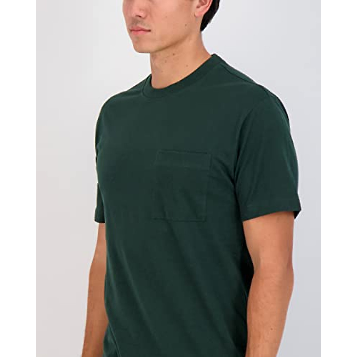 4 Pack:Mens Cotton Quick Dry Dri Fit Shirt Short Sleeve Crew Pocket T-Shirt Tee Gym Casual Work Fashion Athletic Active Workout Undershirt Cool Clothes Sport Sleep Performance Lounge Wicking-Set 4,3XL