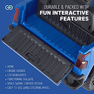 ReadyGO 12V Battery Powered Licensed Chevrolet Silverado Kids Ride On Truck Electric Vehicle with Parent Remote Control, High Speed Mode (5 MPH), LED Lights, Retractable Tailgate, & Truck Sounds