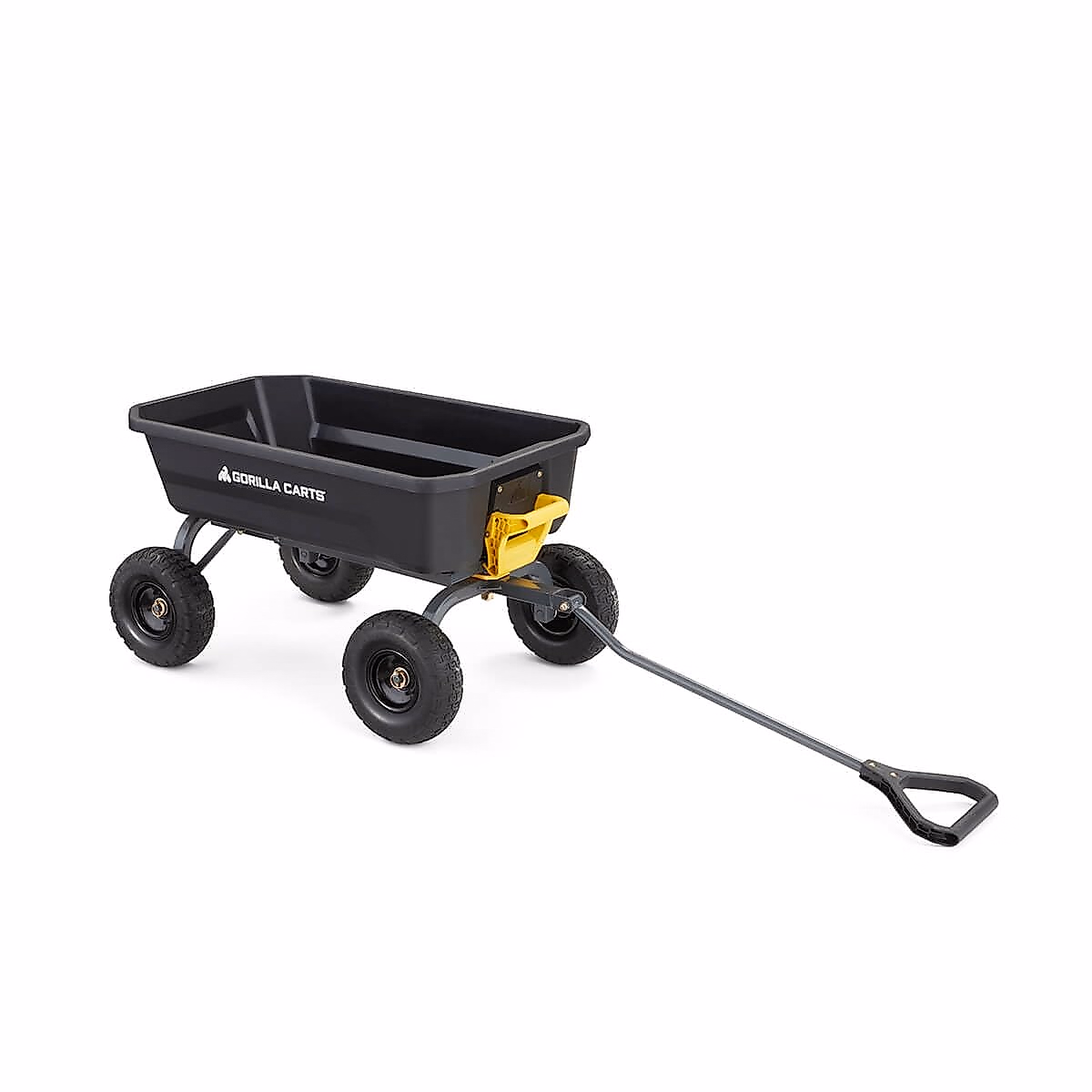 Gorilla Carts 4GCG-NF 4 Cu. Ft. Poly Garden Dump Cart with No-Flat Tires, Black (Amazon Exclusive)
