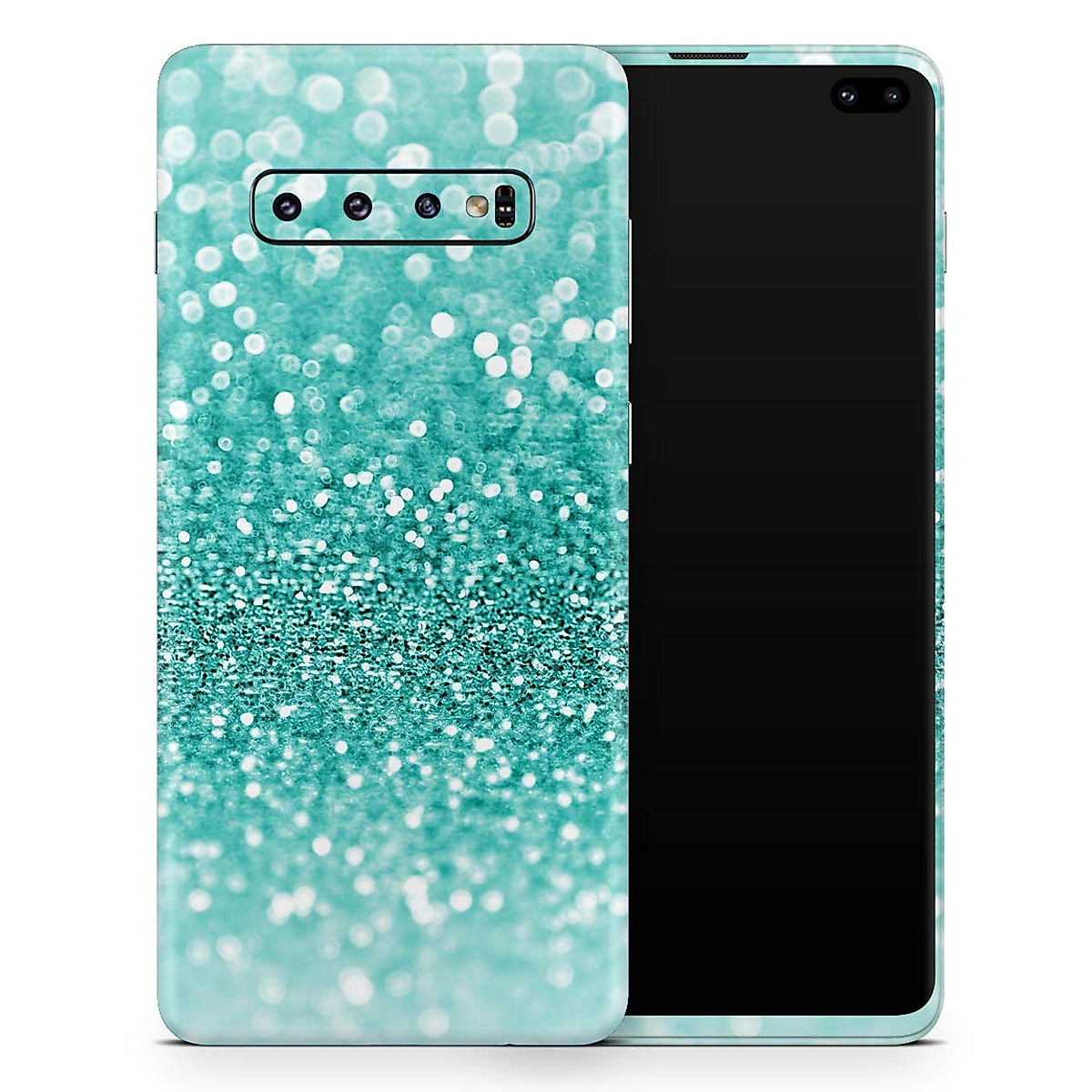 DesignSkinz Turquoise Unfocused Glimmer Protective Vinyl Decal Wrap Skin Cover Compatible with The Samsung Galaxy S20 (Screen Trim & Back Glass Skin)