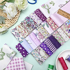 Ganeen 100 Pcs Cotton Fabric Patchwork Quilting Strips 2.56 Inch Precut Patchwork Roll Japanese Style Cotton Fabric Quilting Fabric Strips Craft for DIY Craft Sewing (Exquisite Floral)