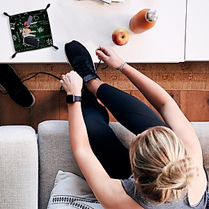 Leather Tray Valet Tray Bedside Organizer Desk Storage Plate Catchall School Lesson Blackboard