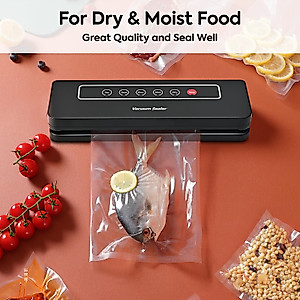 Vacuum Sealer Machine,Food Bag Vacuum Sealer,Food Vacuum Sealer Machine,80 Kpa Powerful Suction,5-in-1 Automatic Compact,Easy to Operate.