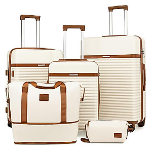 Joyway Luggage 3 Piece Luggage Sets Hardside Expandable Carry On Suitcase Set with Spinner Wheel, Lightweight Rolling Suitcase with TSA Lock