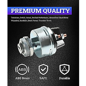 Zlirfy Ignition Key Switch,4-Position 12v Ignition Key Switch,Universal Starter Switch,Compatible with Car,Trailer, Tractor, Truck, Forklift, Caterpillar, Agricultural,Acc/Off/IGN/Start