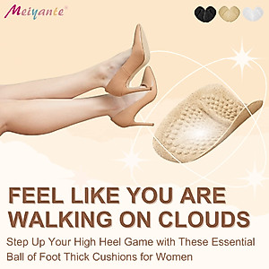 Metatarsal Pads Women | Heel Inserts for Women | Ball of Foot Cushions (2 Pairs Foot Pads) All Day Pain Relief and Comfort One Size Fits Shoe Inserts for Women Foot Pads Metatarsal Pads Women (Clear)