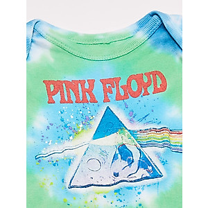 Liquid Blue baby boys Pink Floyd Dark Side Oil Paint Onesie T Shirt, Tie/Dye, 0-6 Months US