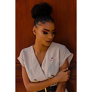 2PCS flower brooch pins for women fashion rhinestone crystal brooches pins